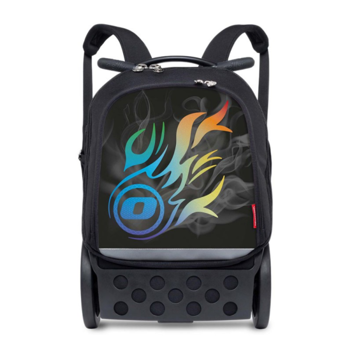 ️ Ghiozdan troler baieti NIKIDOM Roller Up - Wild Fire + cadou 10 caiete A5